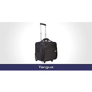 Targus Metro Rolling Laptop Case Bag for Business Commuter with Durable Water Resistant, Expandable Compartments, Trolley Strap, Padded Protection fits up to 16-Inch Notebook Screen, Black (TBR003US)