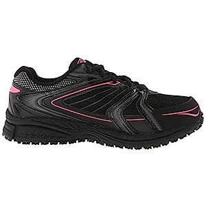 Fila Women's Memory Reckoning 8 Slip Resistant Steel Toe Running Shoe Sr St, Black/Black/KOPK, 6