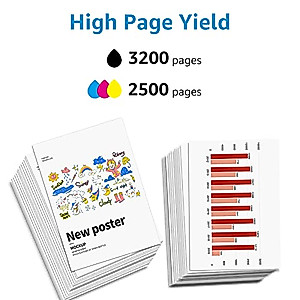HOTOINK 202X Toner Cartridge 4 Pack Compatible Replacement for HP 202X 202A CF500X CF500A Color Pro MFP M281fdw M281cdw M254dw M281fdn 281fdw M254 M281 Toner Printer (Black Cyan Yellow Magenta)