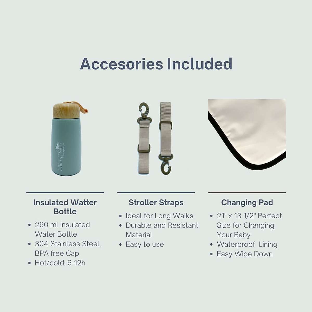 Babykargo Diaper Bag Backpack, Large Capacity, Shower gift, Water Resistant, Tote, Travel Bag & FREE Accessories (Yellow-Gray)