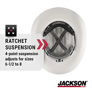 Jackson Western Hard Hat, White, Wide brim (138-19500)
