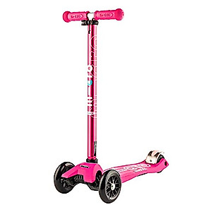 Micro Kickboard - Maxi Deluxe 3-Wheeled, Lean-to-Steer, Swiss-Designed Micro Scooter for Kids, Ages 5-12 (Pink)