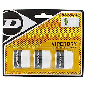 Dunlop Sports ViperDry Overgrip, 3-Pack, White V17