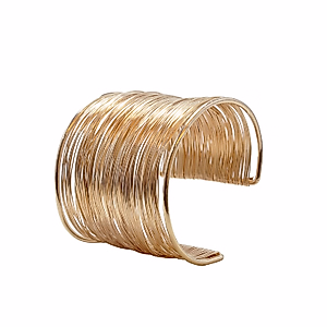 Bracelets Gold Plated Open Cuff Bangles Gift Choice for Women & Girls Fashion (Classic Bohemia)