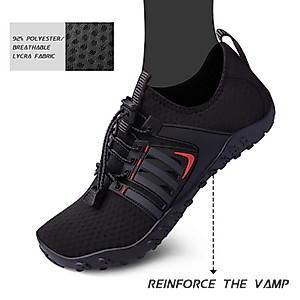 SAYOLA Water Shoes Womens Mens Swim Pool Beach Aqua Quick Dry Sports Barefoot Diving Boating 581 Black