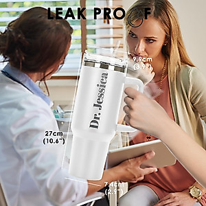 LifGif Doctor Name Personalized Laser Engraved 40 oz Large Tumbler, Custom Name Physician Assistant Graduation Gifts, Physician Associate Gifts For Birthday Christmas, Nurses Week Gifts For Women