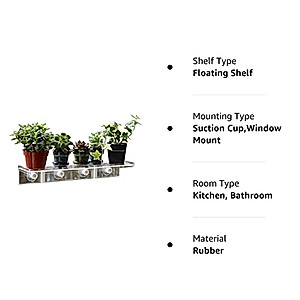 LaBrinx Designs Extra Large Suction Cup Shelf - Live Plants, Windows, and Bathrooms