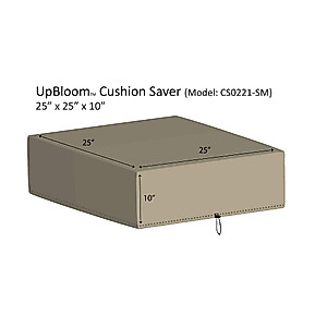 UpBloom | Waterproof Seat Cushion Covers - Quick On/Off for Easy Storage, Lightweight Outdoor Chair Cushions Cover, Washable Covers for Patio Chair Cushions, Outdoor Cushions Cover for Patio Furniture