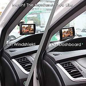 AUTO-VOX M1W Wireless Backup Camera with Stable Signal, Car Back Up Camera Systems with Super Night Vision (6 LEDs) HD Monitor Reverse Camera for Truck, Trailer, RV, Camper