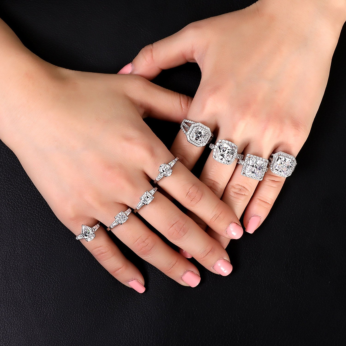 BERRICLE Sterling Silver Solitaire Wedding Engagement Rings 1.8 Carat Pear Cut Cubic Zirconia CZ Promise Ring for Women, Rhodium Plated Size 6