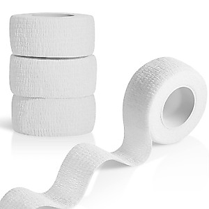 Golfers Grip Tape Golf Tape Athletic Tape for Fingers Bandage Golfer Prewrap Finger Tape Adhesive Elastic Tape Prevent Finger Blister Friction for Volleyball Basketball Sports, 5 Yards (4 Rolls)
