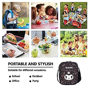 Tbupnci 3PCS Kids Large Capacity Kawaii Backpack with Lunch Box - Travel School Bag, Durable Laptop Backpack-Perfect for Outdoor Activities, Travel, Sports - Cute Fan Gift Set Style4