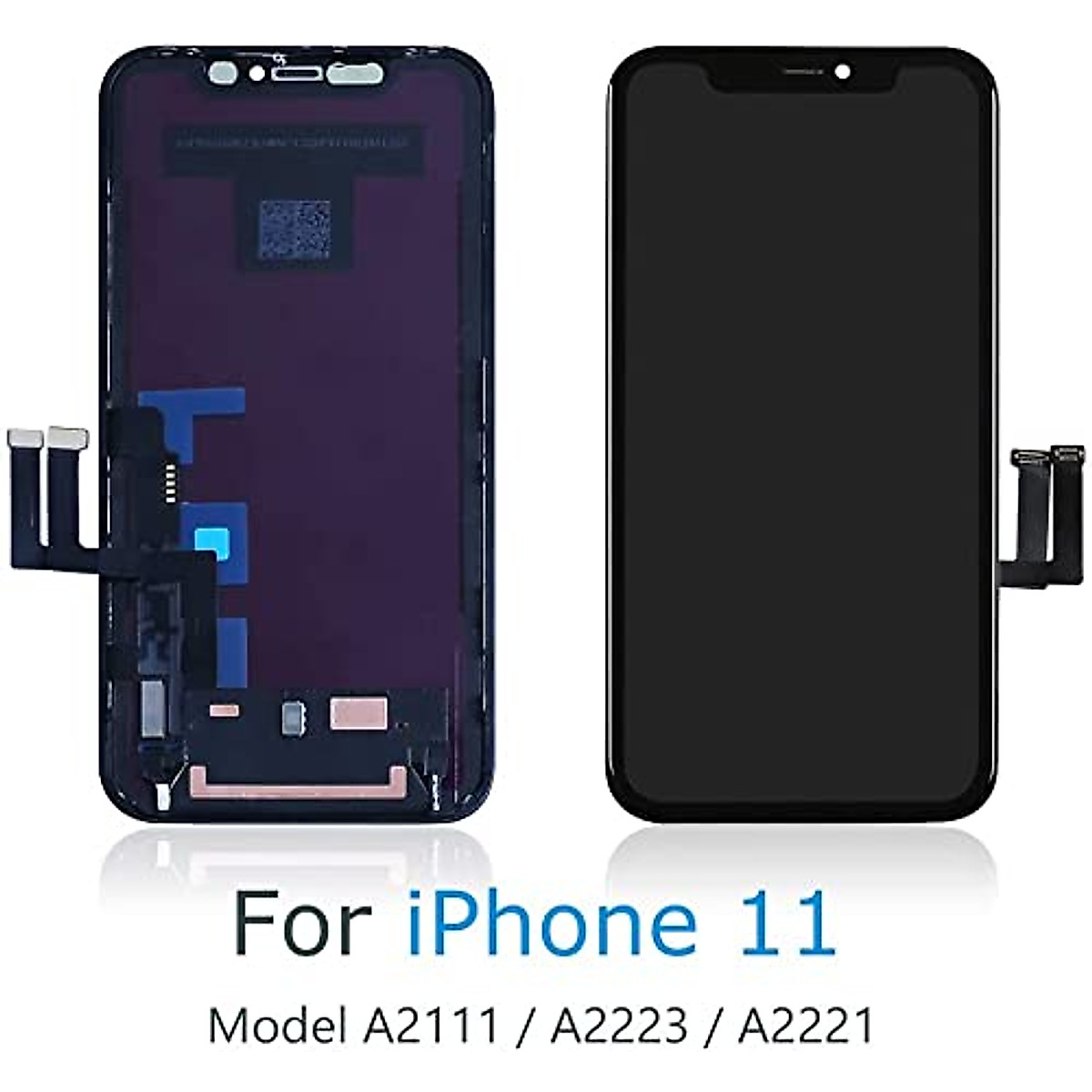 Yodoit for iPhone 11 Screen Replacement Kit COF Full HD LCD Display 3D Touch Digitizer Frame Full Assembly with Repair Tool for Model A2111, A2223, A2221 Black 6.1inch