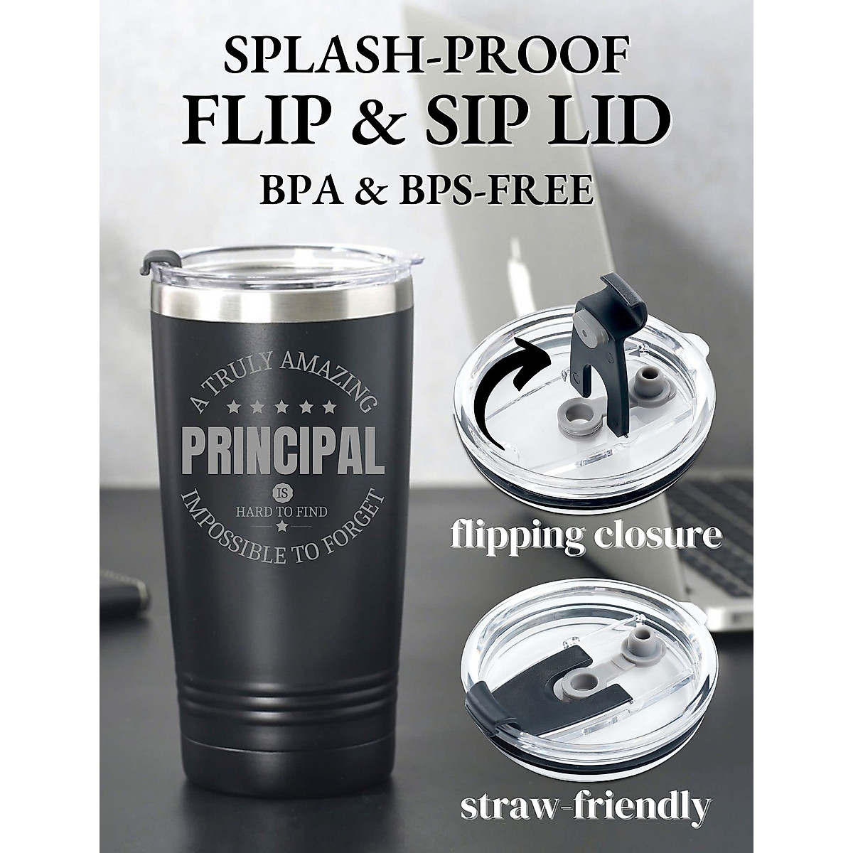 Onebttl Principal Gifts Travel Coffee Mug for Men Women, 20oz Insulated Stainless Steel Tumbler, Best gift for Principal Day, Teacher Appreciation Day, Christmas, Birthday, Retirement - Forget