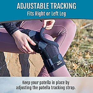 BIOSKIN Wraparound Patella Stabilizer Knee Brace for Patellofemoral Pain, Patella Tracking Disorders, Dislocation, and Subluxation, Left or Right Kneecap Tracking (L)