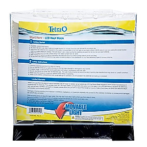 Tetra LED Half Moon aquarium Kit 1.1 Gallons, Ideal For Bettas, Black, 4.6 x 9.1 x 9.9 Inches (29049)