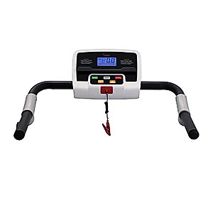 Sunny Health & Fitness SF-T7610 Electric Walking Folding Treadmill with LCD Display and Device Holder, 220 LB Max Weight, White