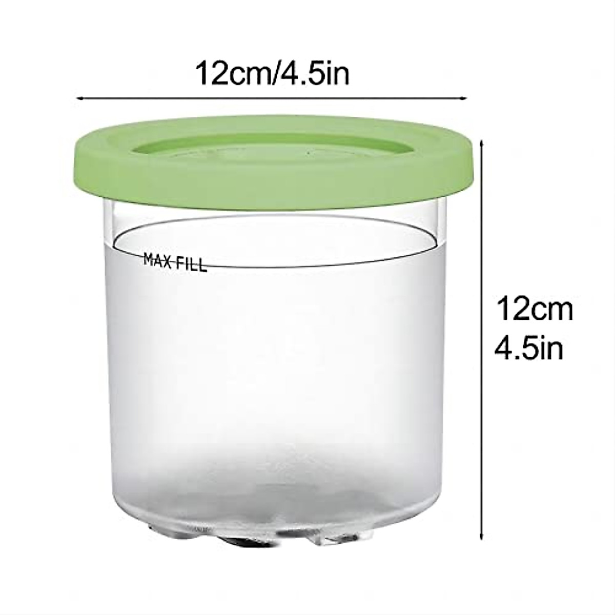 4 PCS Ice Cream Pints Containers and Lids for Ninja Creami, Ice Cream Storage Containers Compatible with NC301 NC300 NC299 Series Creami Ice Cream Makers