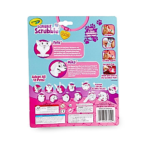 Crayola Scribble Scrubbie Pets, Dog & Cat, Kids Toys, Gift for Girls & Boys, Age 3, 4, 5, 6