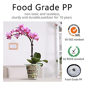 Meshpot 4 inch Clear Plastic Orchid Pots with Holes and Saucers for Repotting,Pack of 4,Small Orchid Planters Own Scientific Controlling Roots Technology to Develop More Strong Roots