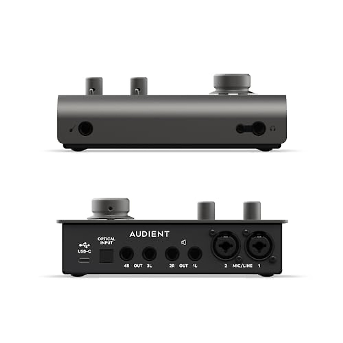 Audient Audio Interface iD14 MKII, 2 Class-A Microphone Preamps (High Performance USB Audio Interface, USB-C Connector, Monitor Mix and Monitor Panning Function, 2 Headphone Outputs), Black