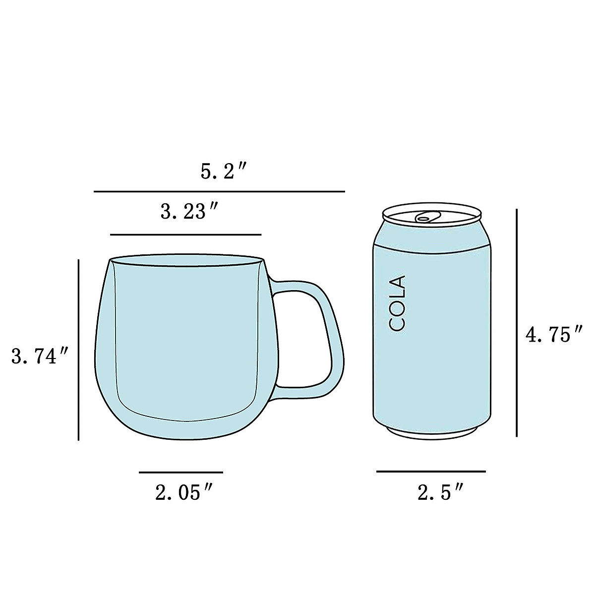 Colorful Double Walled Glass Coffee Mug 11.6 oz. Set of 4 Insulated Coffee Cups with Handle for Latte, Espresso, Cappuccino, Milk, Americano and Ice Tea