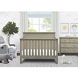 Delta Children Middleton 4-in-1 Convertible Baby Crib, Textured Limestone
