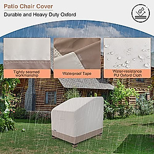 NATURAL EXPRESSIONS Patio Chair Covers, Large Outdoor Chair Covers Waterproof,Anti-UV/Wind,Patio Furniture Covers for High Back Chair,Stacking Chairs,Rocker,Swivel Chair,Deep Seat Chair(30"x 37"x 34")