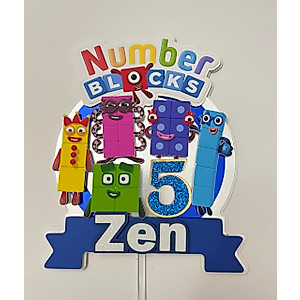 Number Blocks Cake Topper