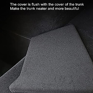 TOTMOX Car Rear Trunk Organizer Storage Boxs with Cover Compatible with Tesla Model Y 2020 2021 2022
