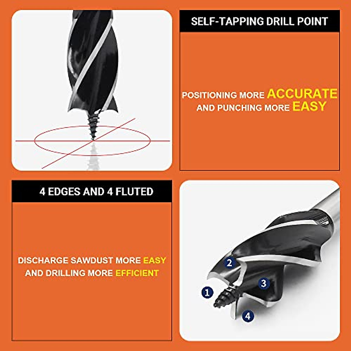 Bushcraft Hand Auger Wrench, Hand Auger for Bushcraft Backpack and Camping, Manual Auger Outdoor Wood Peg and Hole Maker Bushcraft Gear Bushcrafting Tools (Leather Case Brown)