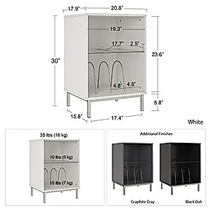 Ameriwood Home Lumina Turntable Stand (White)
