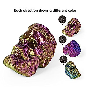 PLA 3D Printer Filament 3-in-1 Gradient Color Silk Metallic Luster 1.75mm Accuracy +/-0.01mm 1kg (2.2lb),Gold-Red-Black