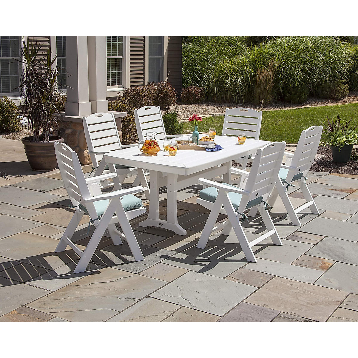 POLYWOOD® Dining Set, Slate Grey