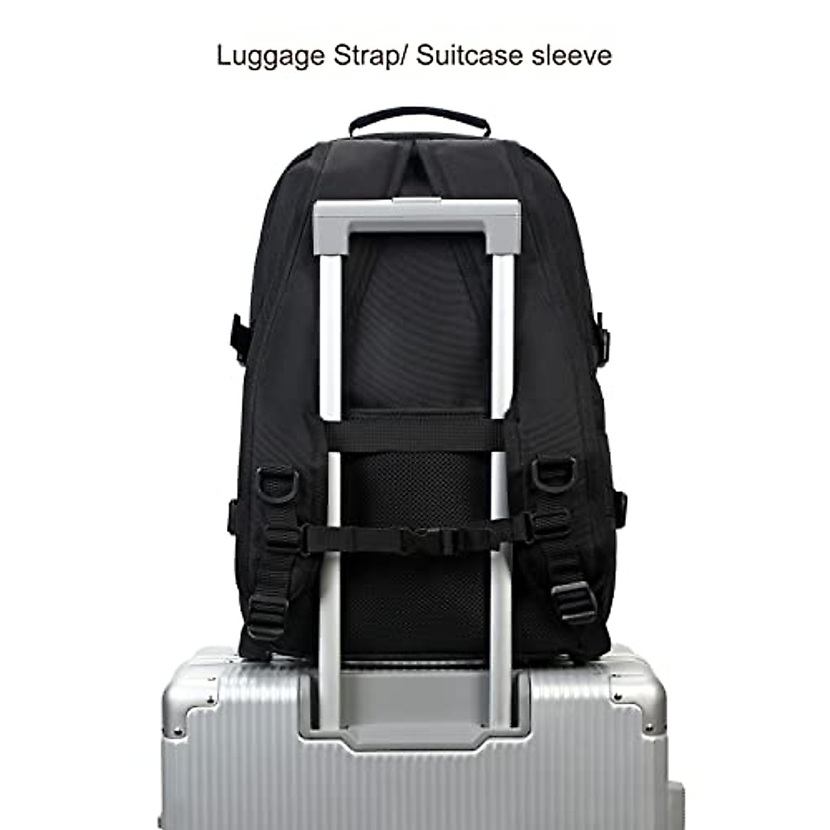 Shaelyka Lightweight 15.6 inches Laptop Backpack for Men and Women, Water Resistant Travel Backpack for Sports, 12 Pockets College Backpack, Grey