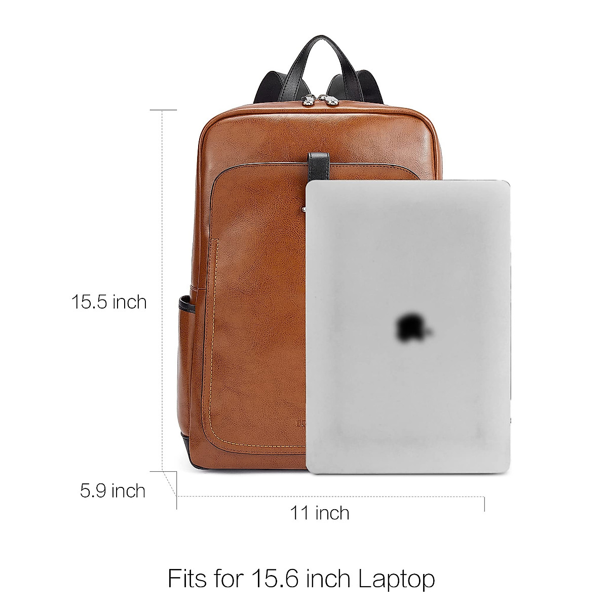 BOSTANTEN Womens Leather Wallets RFID Blocking Large Capacity＆Leather 15.6 inch Laptop Backpack Computer Bag