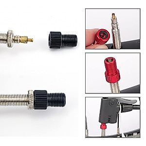 ECSiNG 20PCS Presta Valve Adaptors Bicycle Presta to Schrader Converter with Rubber O-Ring for Road Bikes Folding Bikes Mountain Bikes 10 Colours 2PCS Each Colour