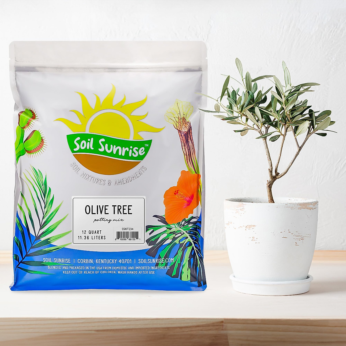 Olive Tree Potting Soil Mix (12 Quarts), for Planting, Repotting, and Growing Olive Bushes/Plants