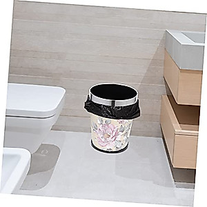 EXQUIMEUBLE Bathroom Trash Can Trash Paper Basket Paper Waste Container Desk Bins Trash Cans Trashcans for Bedroom Kitchen Trash Can Trash Container Garbage Can No Cover Compost Bin Abs Office