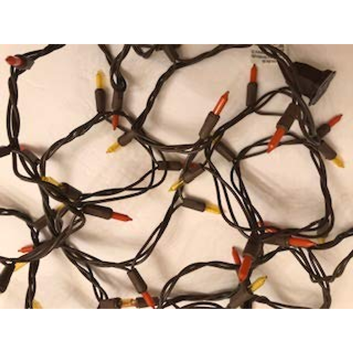 Harvest LED Fairy Lights Fall Mini Lights Amber Orange Golden Yellow Autumn Decor Fairy String Lights Indoor/Outdoor Halloween Parties Garden Patio Thanksgiving Fall Weddings 50 Lights 12 ft (1 Set)