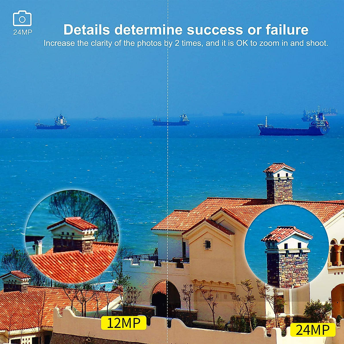 SJCAM SJ6Pro 4K60fps 24MP Dual Screen Action Camera with WiFi, 6-aixs Image Stabilization,170° FOV 8X Zoom, Underwater 40m Waterproof Camera Support External MIC, 2 * 1000mAh/64G Card/Ride Kits