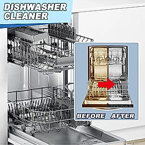 40 Pack Multifunctional Dishwasher Detergent, Dishwasher Tablets Efficient Cleaner Removes Limescale, Calcium, Fresh Scent for Dishwasher Cleaning Kitchen Tableware Care