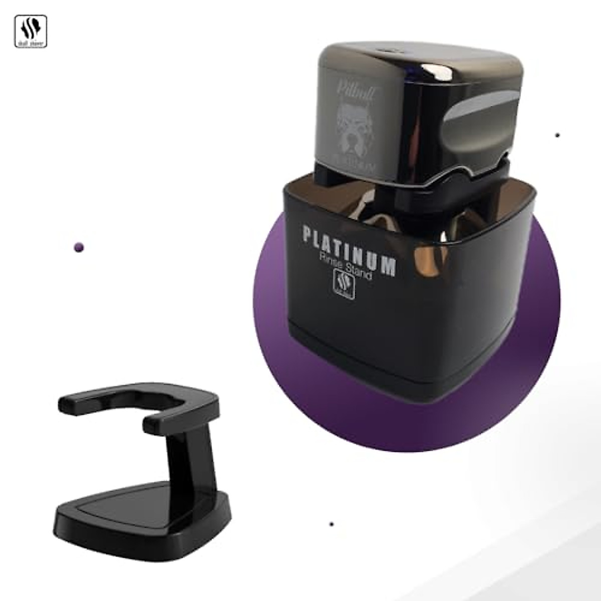 Skull Shaver Platinum Rinse Stand - Ultimate Cleaning Solution for Pitbull & Butterfly Shavers