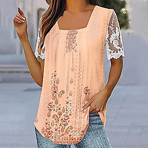 3/4 Length Sleeve Womens Tops Generic Cowgirl Tops for Women Western Sexy Black Tops with Sleeves for Women Woman's Rights Shirt Dress Shirts Women Business Casual（7-Ginger,Medium）