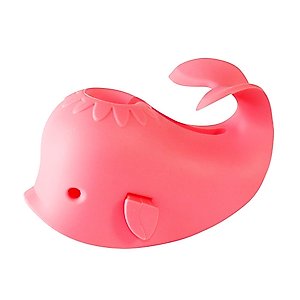 Aurelie Silicone Whale Tub Faucet Cover for Kids, Protective Baby Safety Products for the Bathtub Spout, Melon