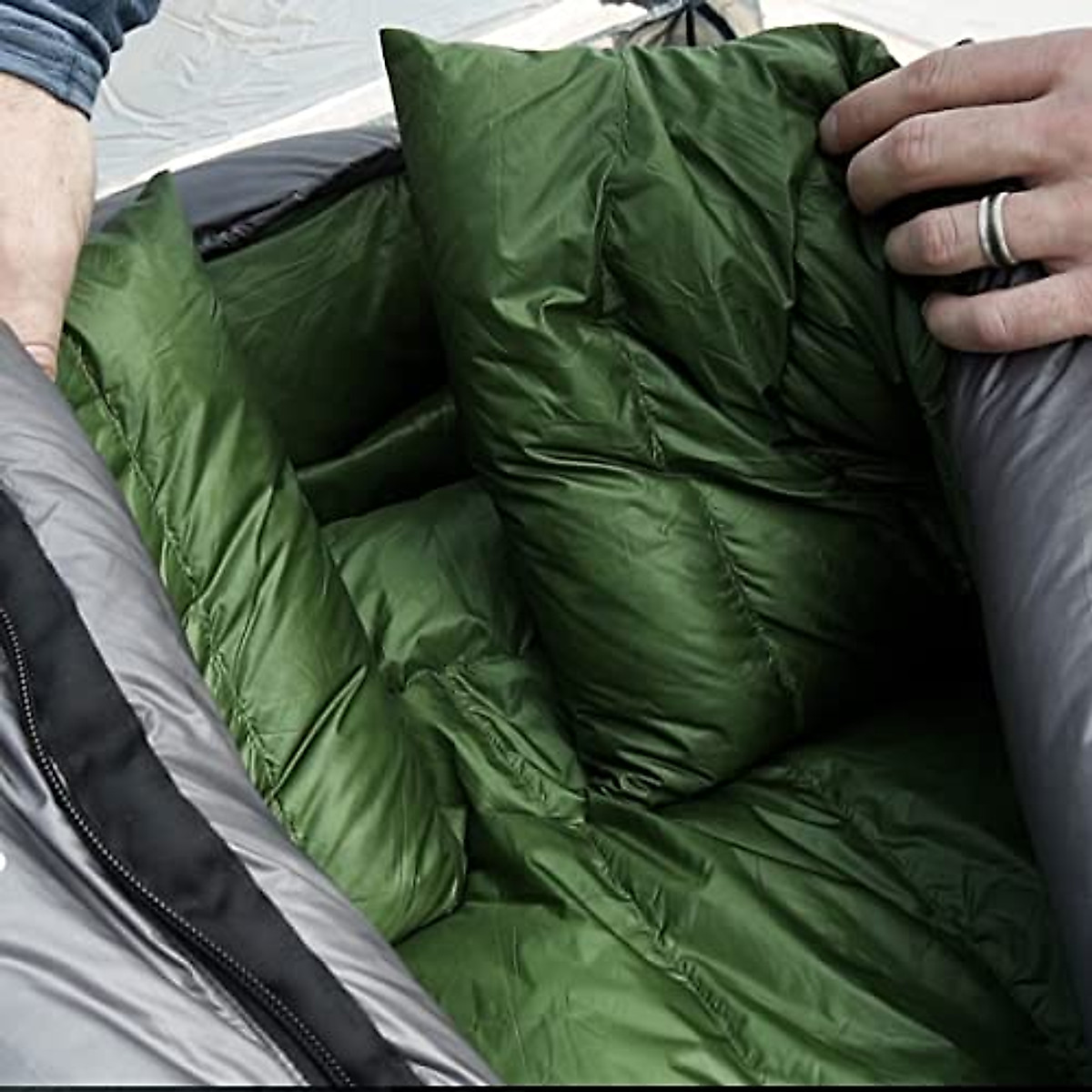 Summit Down Sleeping Bag 0 Degree (0°F) 800+ Fill Power Water Resistent Under 2lbs Ultralight Backpacking Mummy Sleeping Bag for Hiking Hunting Survival & Camping by Outdoor Vitals