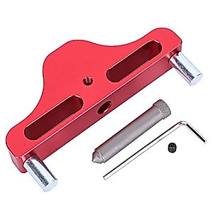 Walfront ZX-1 Center Scriber Woodworking Scriber Center Line Marking Tool, Easy to Find the Exact Center and Offset Lines, Red