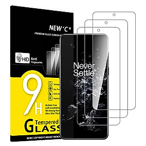 NEW'C 3 Pack Designed for OnePlus 10T 5G (6.7") Screen Protector Tempered Glass, Anti Scratch, Bubble Free, Ultra Resista