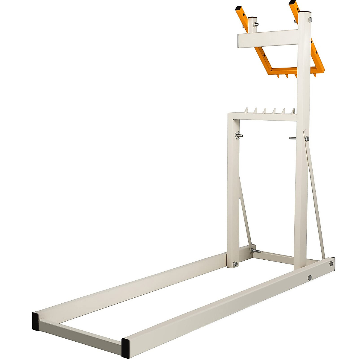 VEVOR Logging Saw Horse Durable Steel Log Sawhorse, Foldable Log Cutting Stand with Sharp Claws and Adjustable Height, Horse Stands for Cutting Wood, Space-Saving Sawbuck, Easy to Assemble and Carry