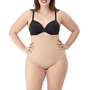 Maidenform Women's Shaping Brief, Firm Control Panty, High Waist Shapewear, Cool Comfort, Latte Lift, 3X-Large